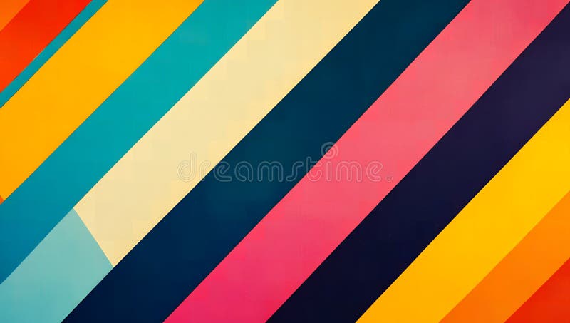 Diagonal Stripes Bright Color Palette Abstract Background Design Stock ...