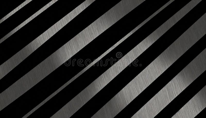 Diagonal Stripes Pattern Black and Metallic Silver with a Brushed ...