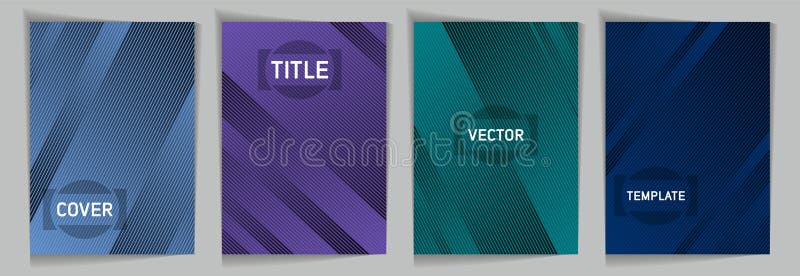 Diagonal Stripes Texture Metallic Gradient Vector Cover Page Templates ...