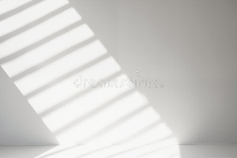Diagonal Stripes of Window Shadow on Modern Minimalist Wall Stock Image ...