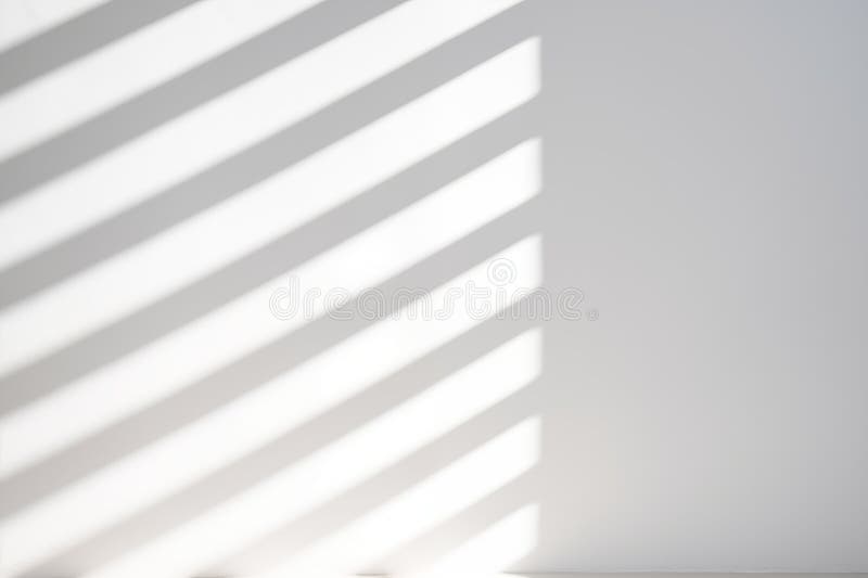 Diagonal Stripes of Window Shadow on Modern Minimalist Wall Stock Photo ...