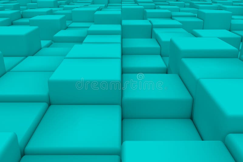 Cyan 3d Cubes Blocks Texture Background Stock Illustration ...