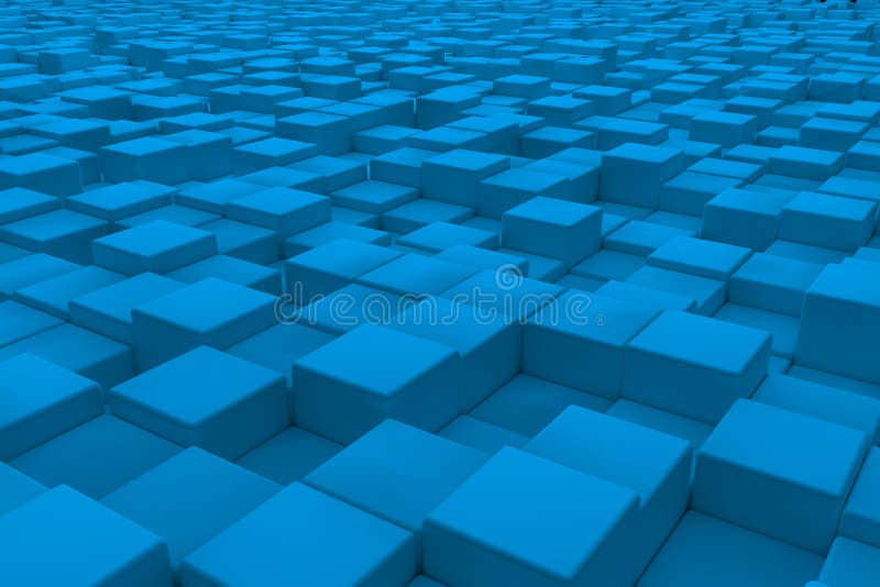 Diagonal Surface Made of Light Blue Cubes Stock Illustration ...