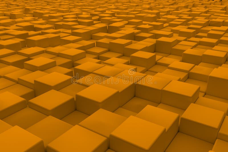 Diagonal Surface Made of Orange Cubes Stock Illustration - Illustration ...