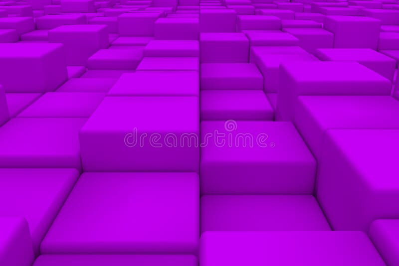 Diagonal Surface Made of Violet Cubes Stock Illustration - Illustration ...