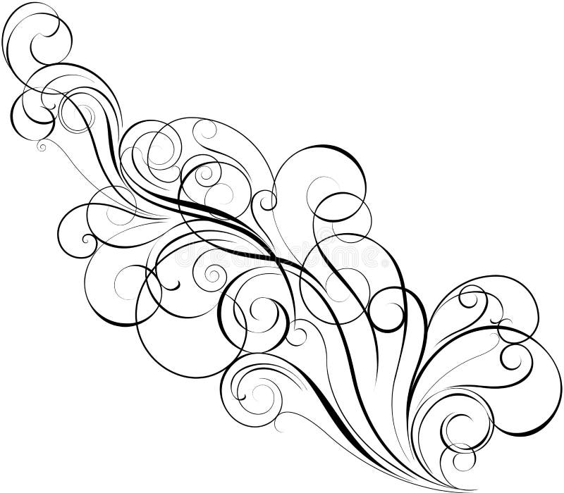 Diagonal swirl design stock vector. Illustration of baroque - 54996553