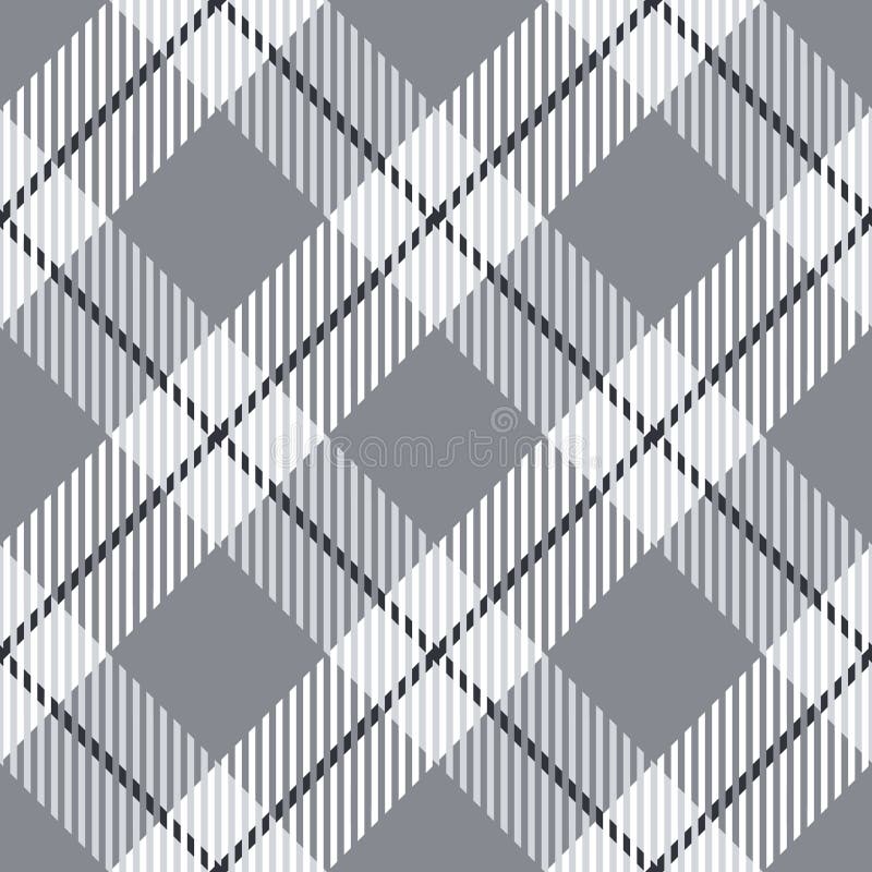 Diagonal Tartan Plaid Seamless Patten. Vector Black, Grey and White ... Diagonal Tartan Plaid Seamless Patten. Vector Black, Grey and White ...