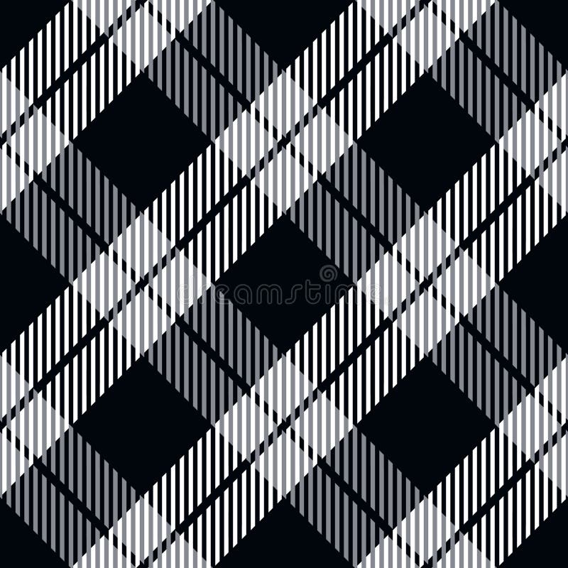 Diagonal Tartan Plaid Seamless Patten. Vector Black and White Check ... Diagonal Tartan Plaid Seamless Patten. Vector Black and White Check ...