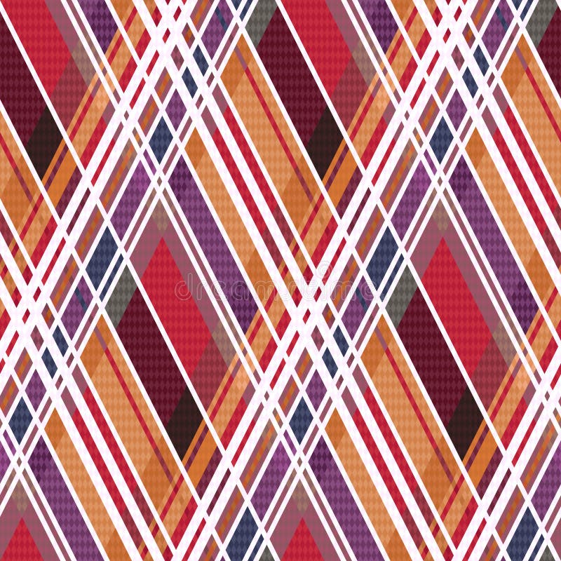 Diagonal Tartan Seamless Texture Mainly in Warm Colors Stock Vector ...