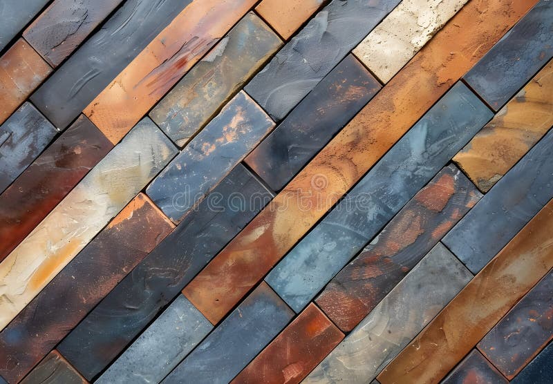 Diagonal Terracotta Tile Pattern Texture Stock Illustration ...