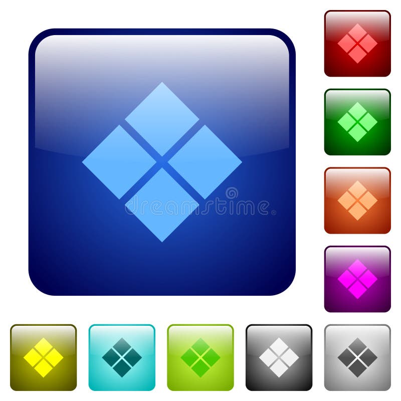 Diagonal Tile Pattern Color Square Buttons Stock Vector - Illustration ...