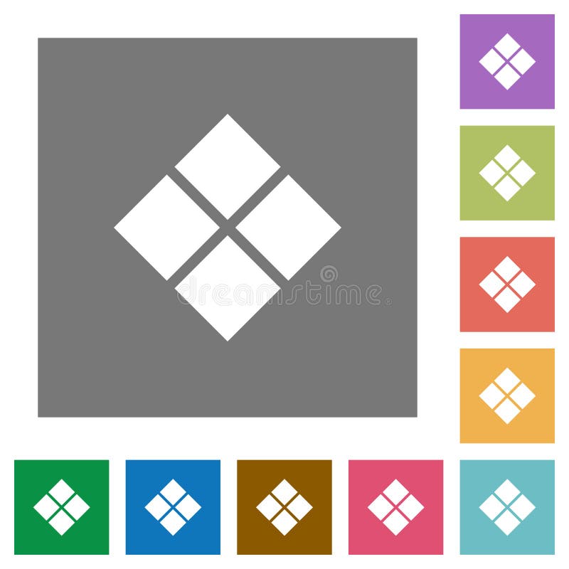 Diagonal Tile Pattern Square Flat Icons Stock Vector - Illustration of ...
