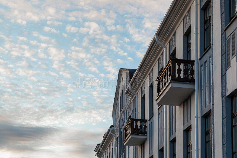 Diagonal View of Building Facade Stock Photo - Image of exteriority ...