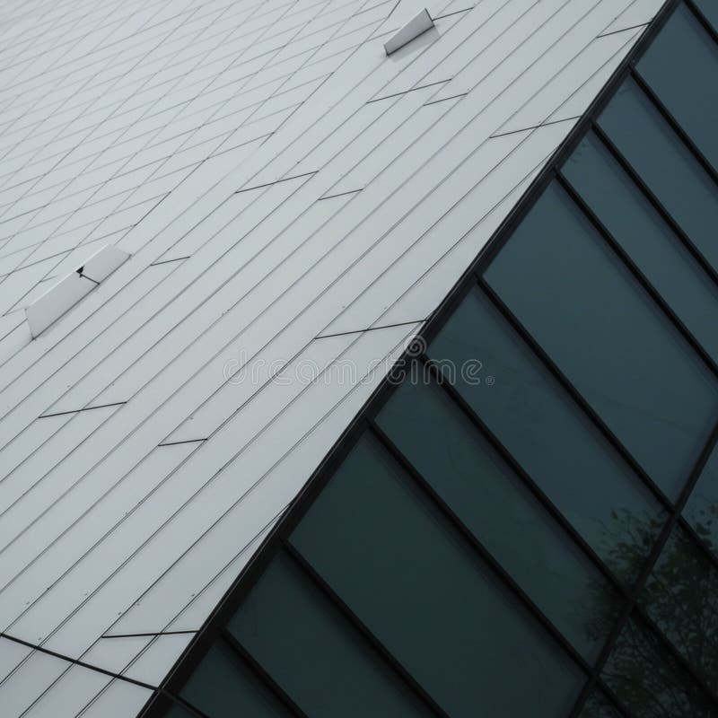 Diagonal View of a Modern Architectural Structure Featuring ...