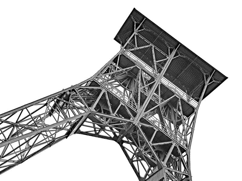 Top of an Old Coal Mine Tower Stock Photo - Image of outdoor, metal ...