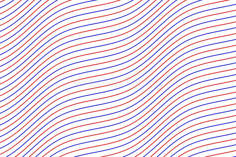 Red and Blue Dynamic Motion Wave Lines Art Fabric Pattern on White ...