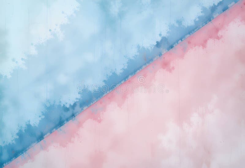 Diagonal Watercolor Split in Blue and Pink Stock Illustration ...