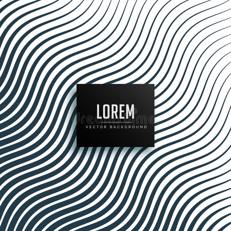 Abstract Pattern Wavy Curve Lines Ripple Black White Lines Vector ...