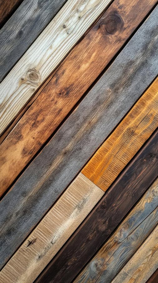 Diagonal Wood Plank Wall Texture with Natural Variations Stock Photo ...