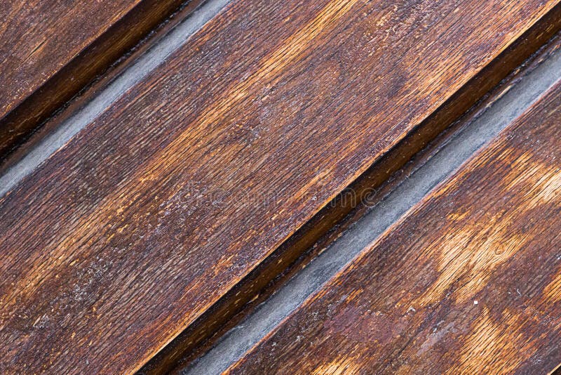 Weathered Outdoor Diagonal Timber Deck Stock Photo - Image of ...