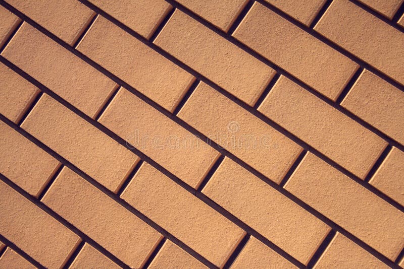 Diagonal Yellow Brick Stone Wall Stock Photo - Image of pavement, slope ...