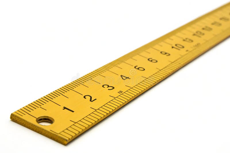 Diagonal Yellow Twenty Centimetres Ruler Isolated on White Stock ...