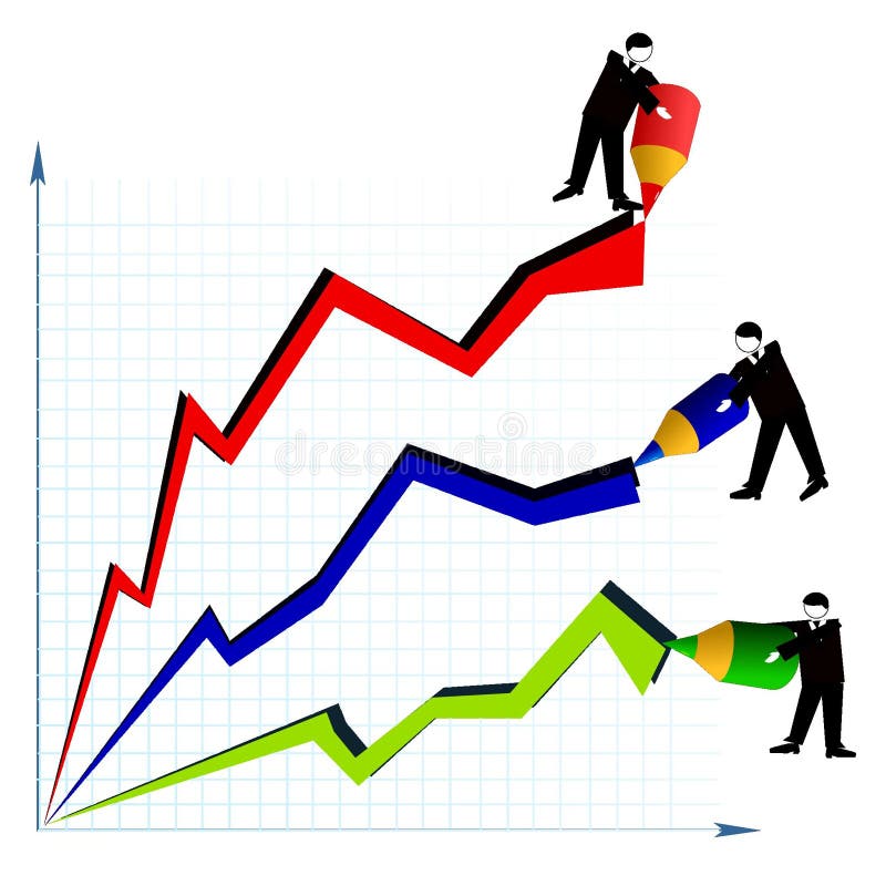 Developing graph stock illustration. Illustration of investment - 16254845