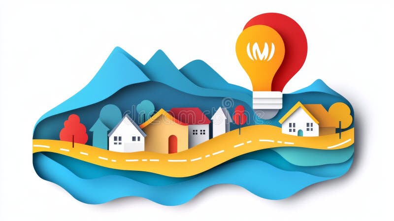 Diagram of an Abstract Urban Design Featuring Geometric Forms. Stock ...