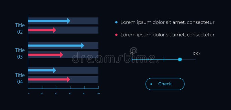 Diagram with Arrows UI Element Template Stock Vector - Illustration of ...