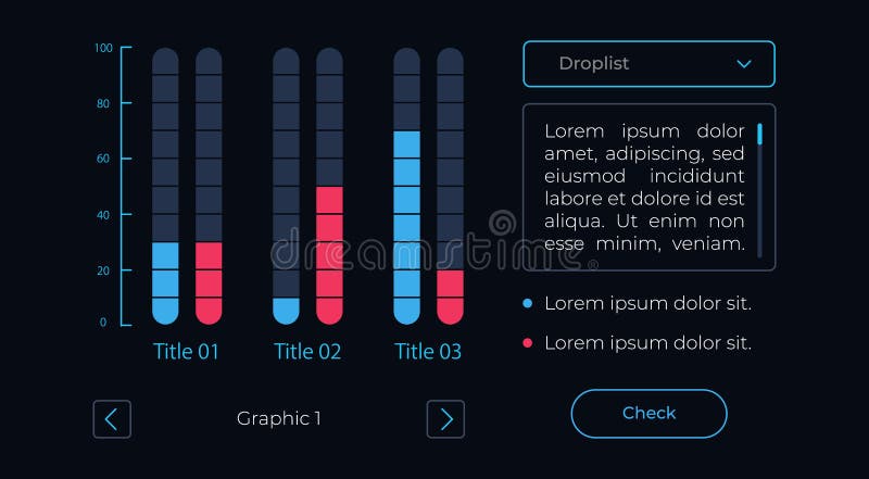 Diagram with Arrows UI Element Template Stock Vector - Illustration of design, dashboard: 262174745