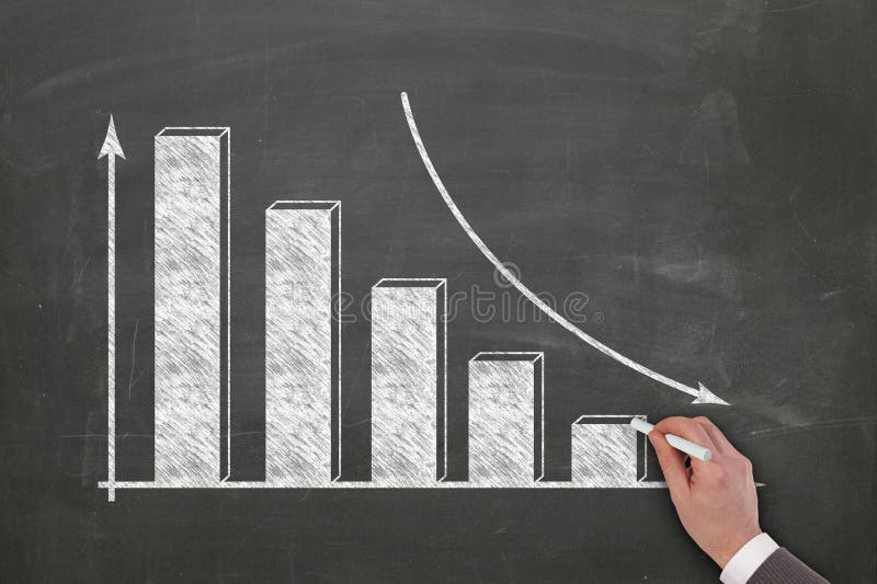 Business Graph on a Blackboard Stock Photo - Image of information ...