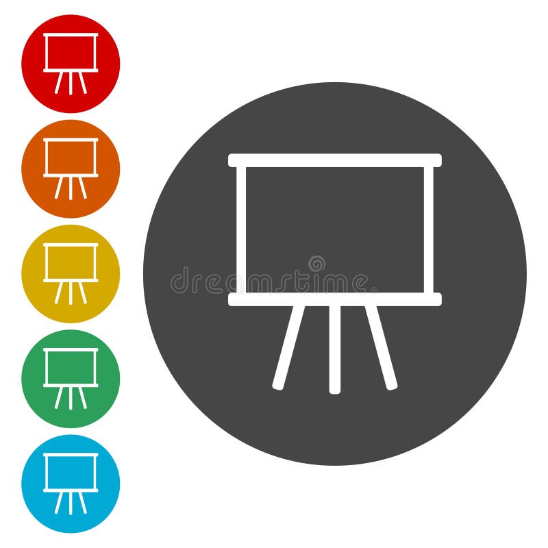 Diagram board vector icon stock vector. Illustration of education ...