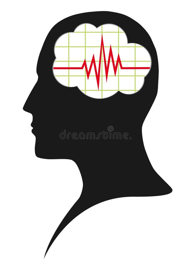 Diagram of brain activity stock vector. Illustration of diagram - 25772693