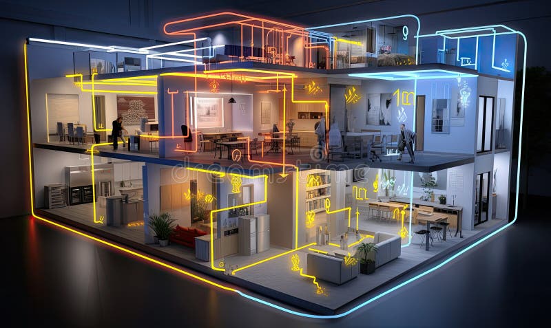 Photo of a Complex Building Structure with Numerous Pipes and Intricate ...