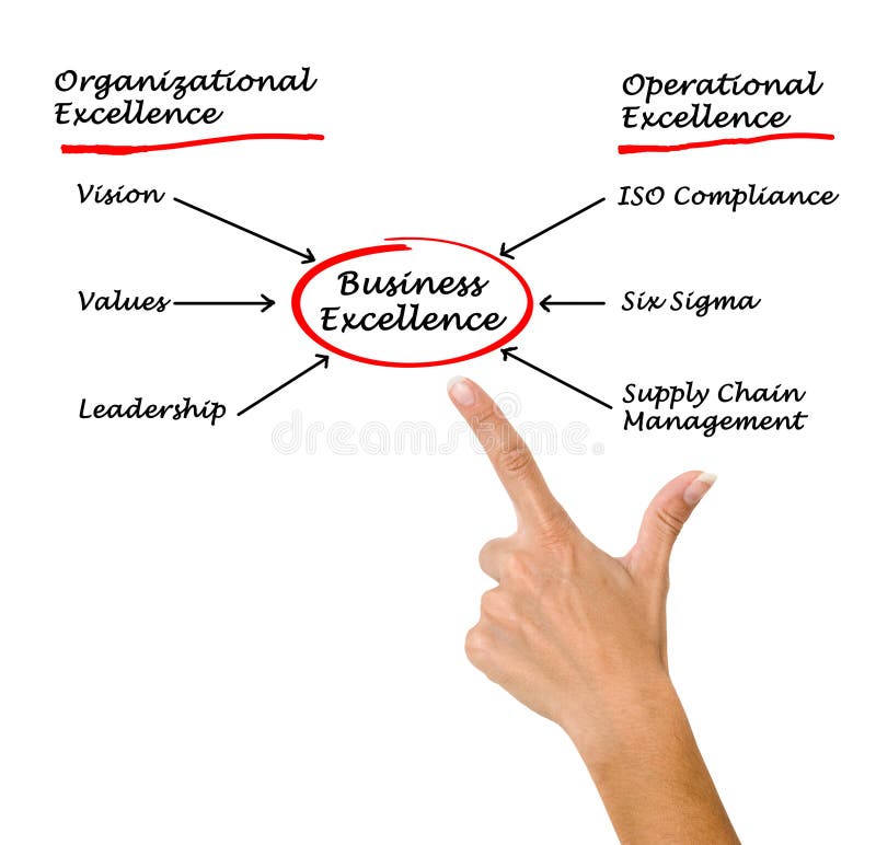 Diagram of Business Excellence Stock Image - Image of person, drawing ...