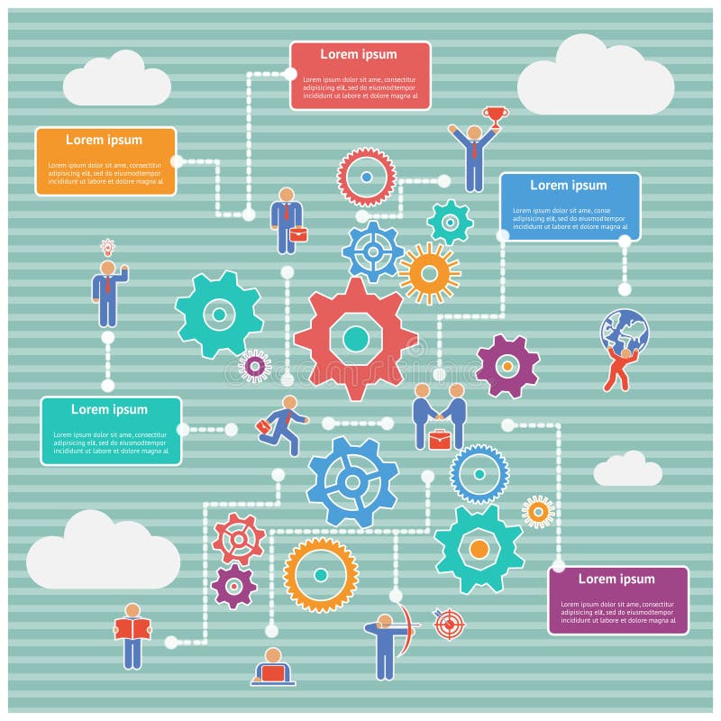 Diagram of Business Process Stock Vector - Illustration of ...