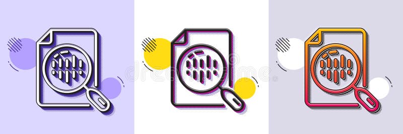 Diagram Chart Line Icon. Analytics Graph Sign. Halftone Dotted Pattern ...