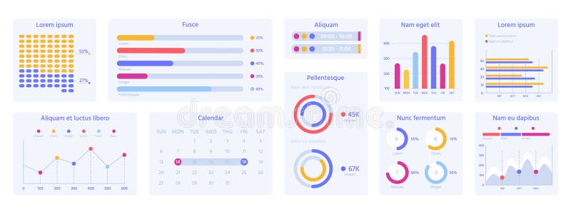 Diagram Charts Dashboard. Financial Analysis, Website Ui Interface ...