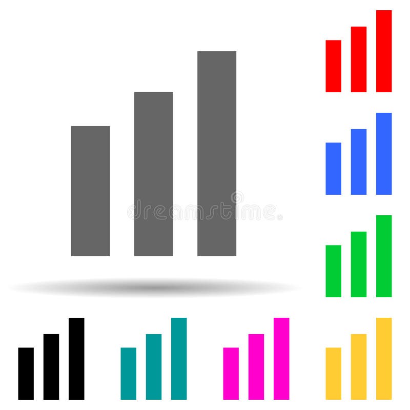 Diagram Columns Multi Color Style Icon Simple Thin Line Outline Of Web Icons For Ui And Ux