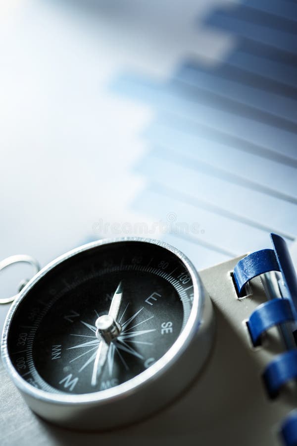 Diagram Concept with Compass Stock Photo - Image of economy, data: 40826698