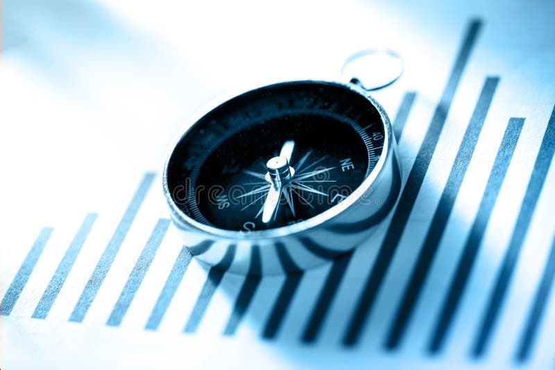 Diagram Concept with Compass Stock Photo - Image of guidance, finance ...