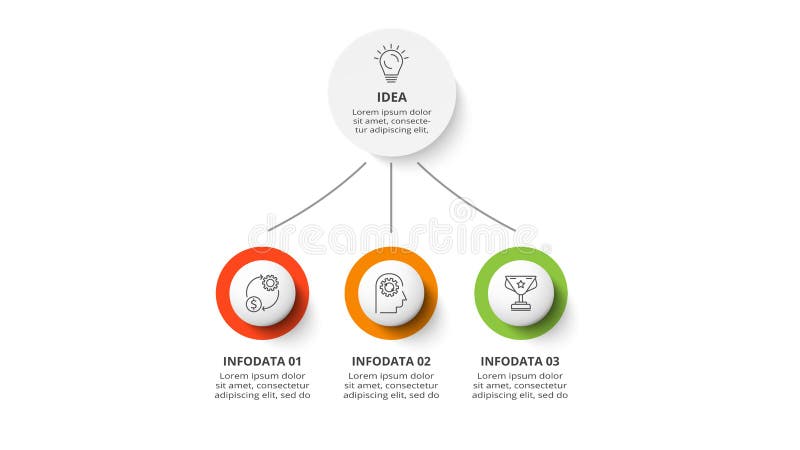Diagram Concept for Infographic with 3 Steps, Options, Parts or ...