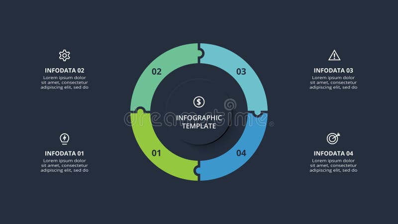 Diagram Concept for Infographic with 4 Steps, Options, Parts or ...