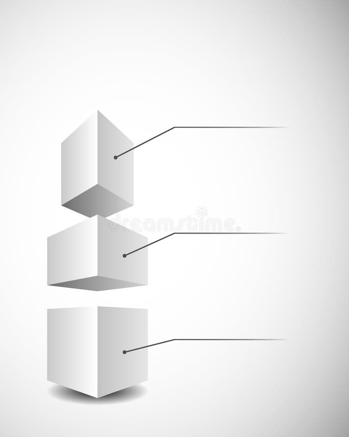 Diagram of cubes stock illustration. Illustration of collage - 39740830