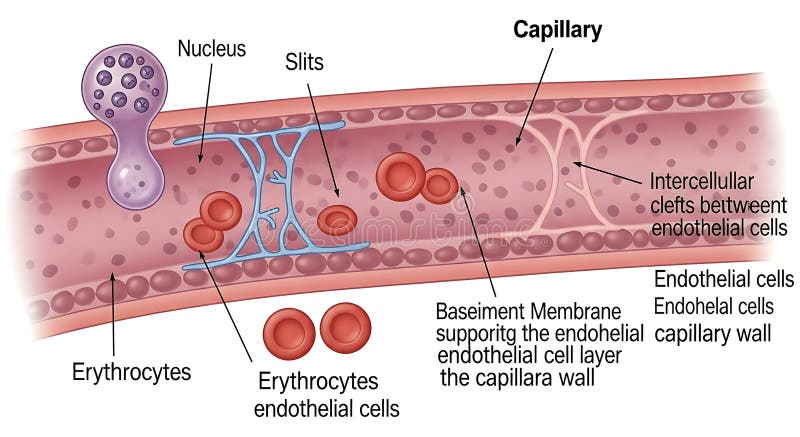Intercellular Clefts Stock Illustrations – 2 Intercellular Clefts Stock ...