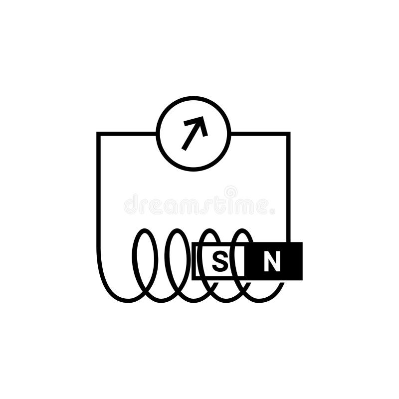 Diagram of Electromagnetic Induction Stock Vector - Illustration of ...