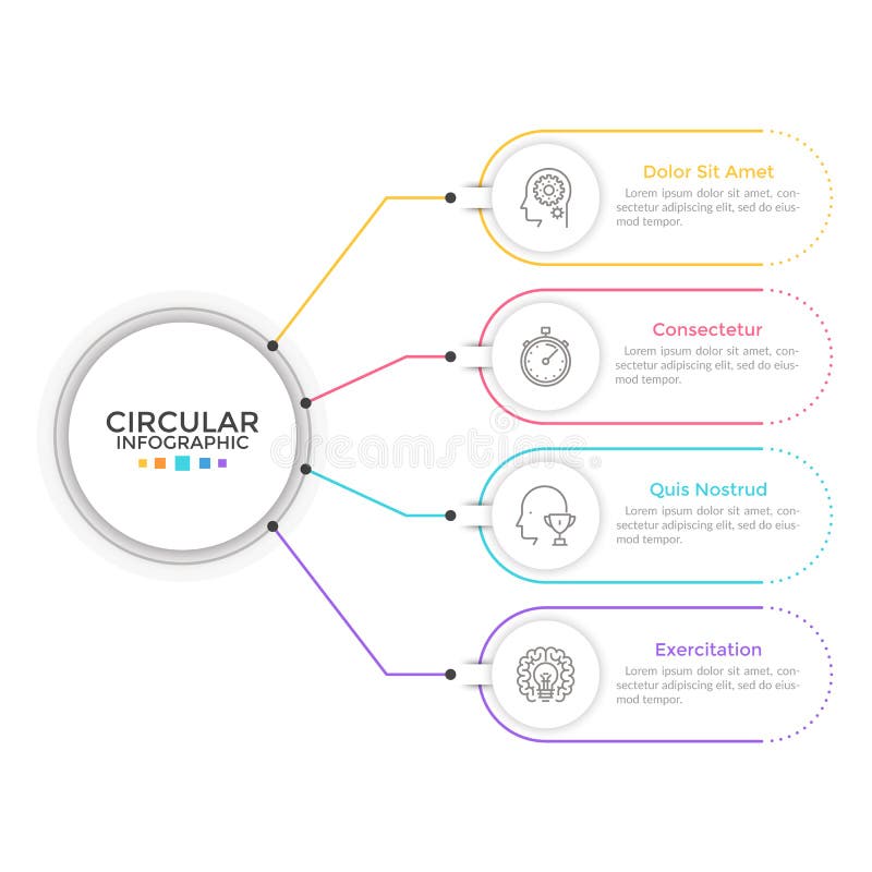 Modern Vector Infographic Template Stock Vector - Illustration of ...
