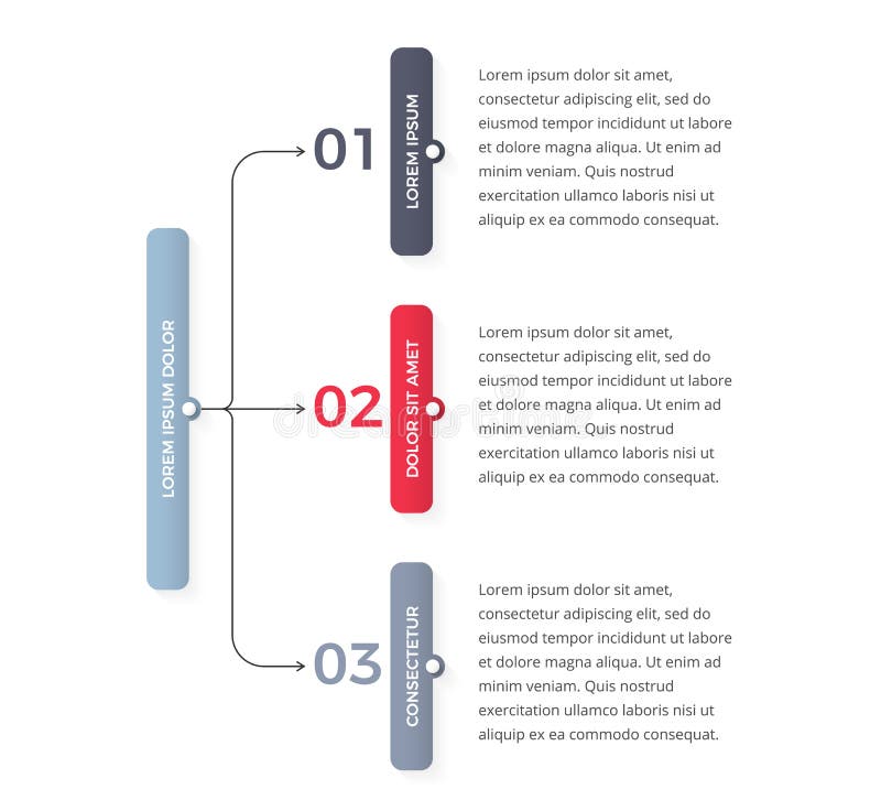 Diagram with 3 Elements stock vector. Illustration of business - 268867179