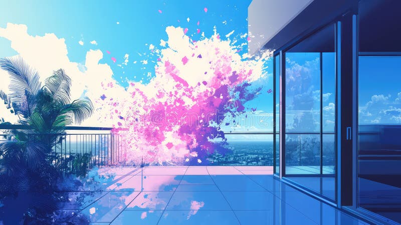 Diagram Exploded View of Balcony Infographic Clear Stock Illustration ...