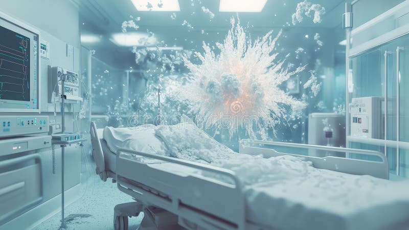 Diagram Exploding View of Icu Bed Stock Illustration - Illustration of ...